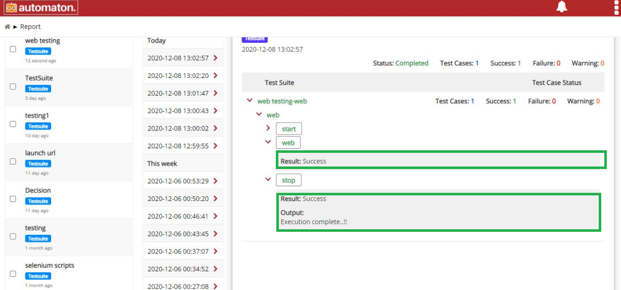 Features And Creating First Test Suite Automaton — Automaton Documentation 213 Documentation